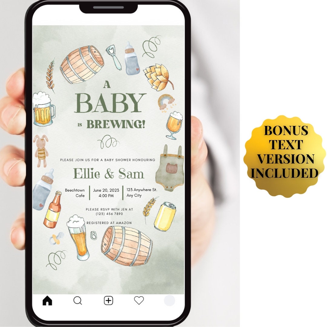 Joint Baby Shower A Baby is Brewing, Neutral Couples Baby Shower Coed ...