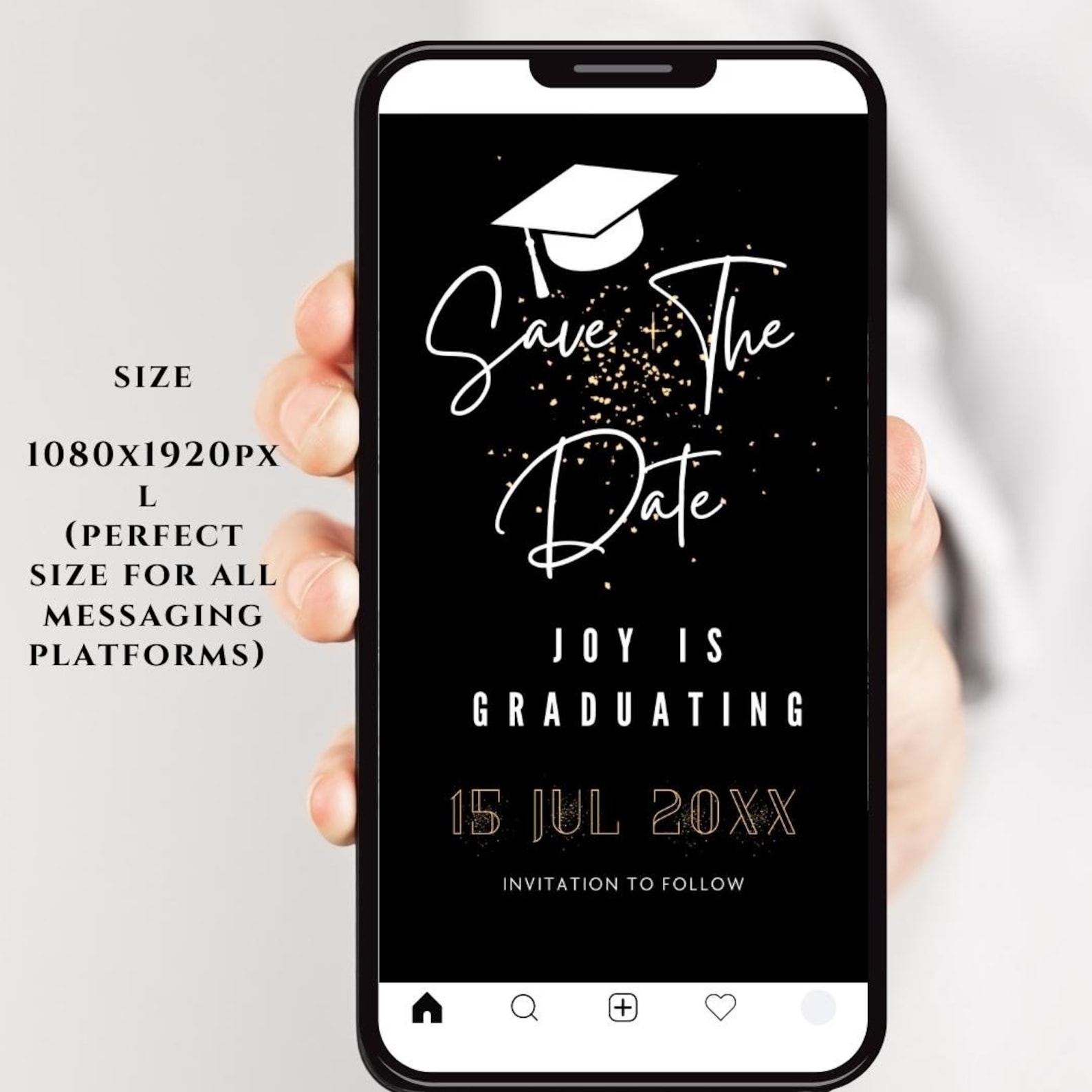 Graduation Save the Date Template for Texting, Save the Date Text ...