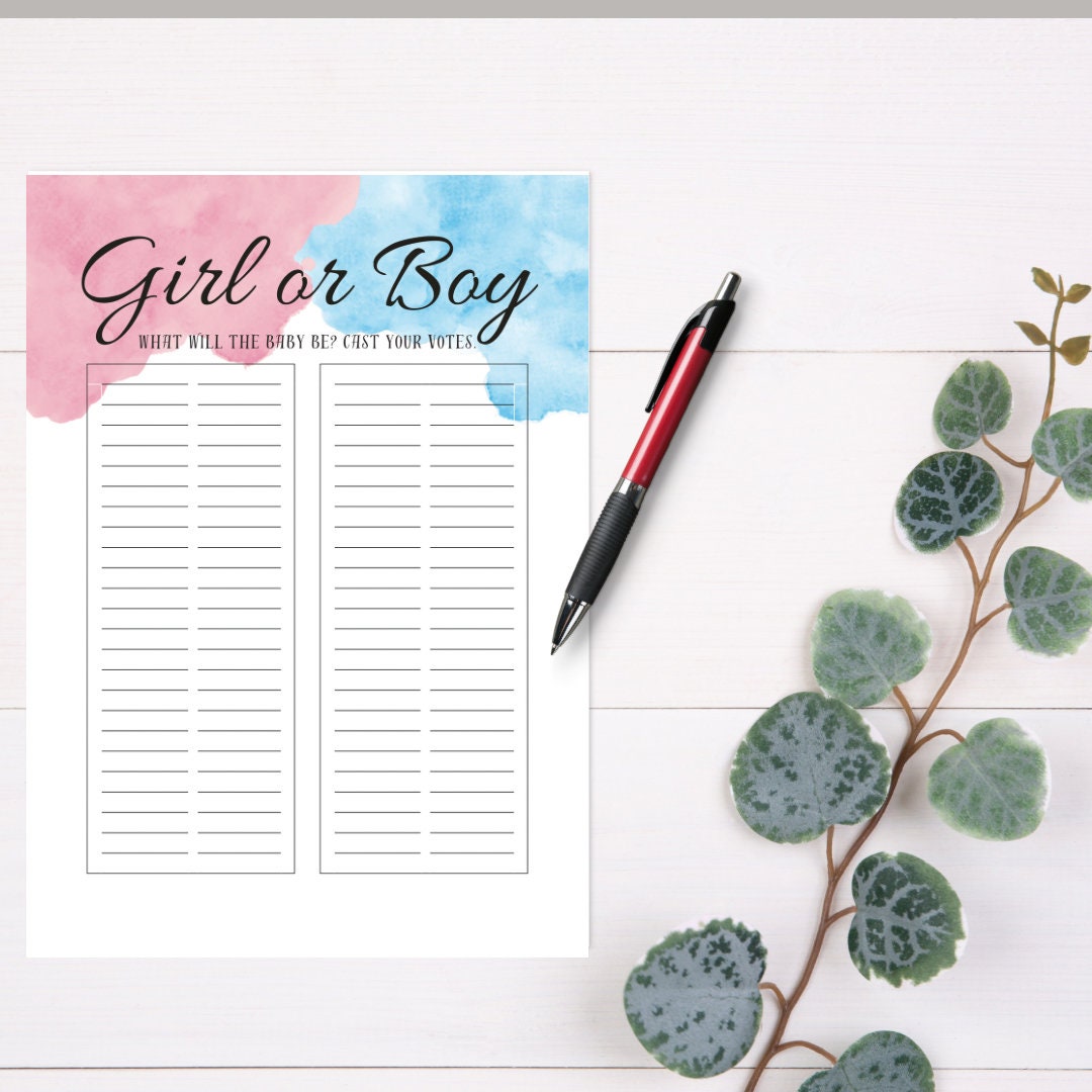 Guess the Gender Sign He or She Sign Girl or Boy Poster - Etsy