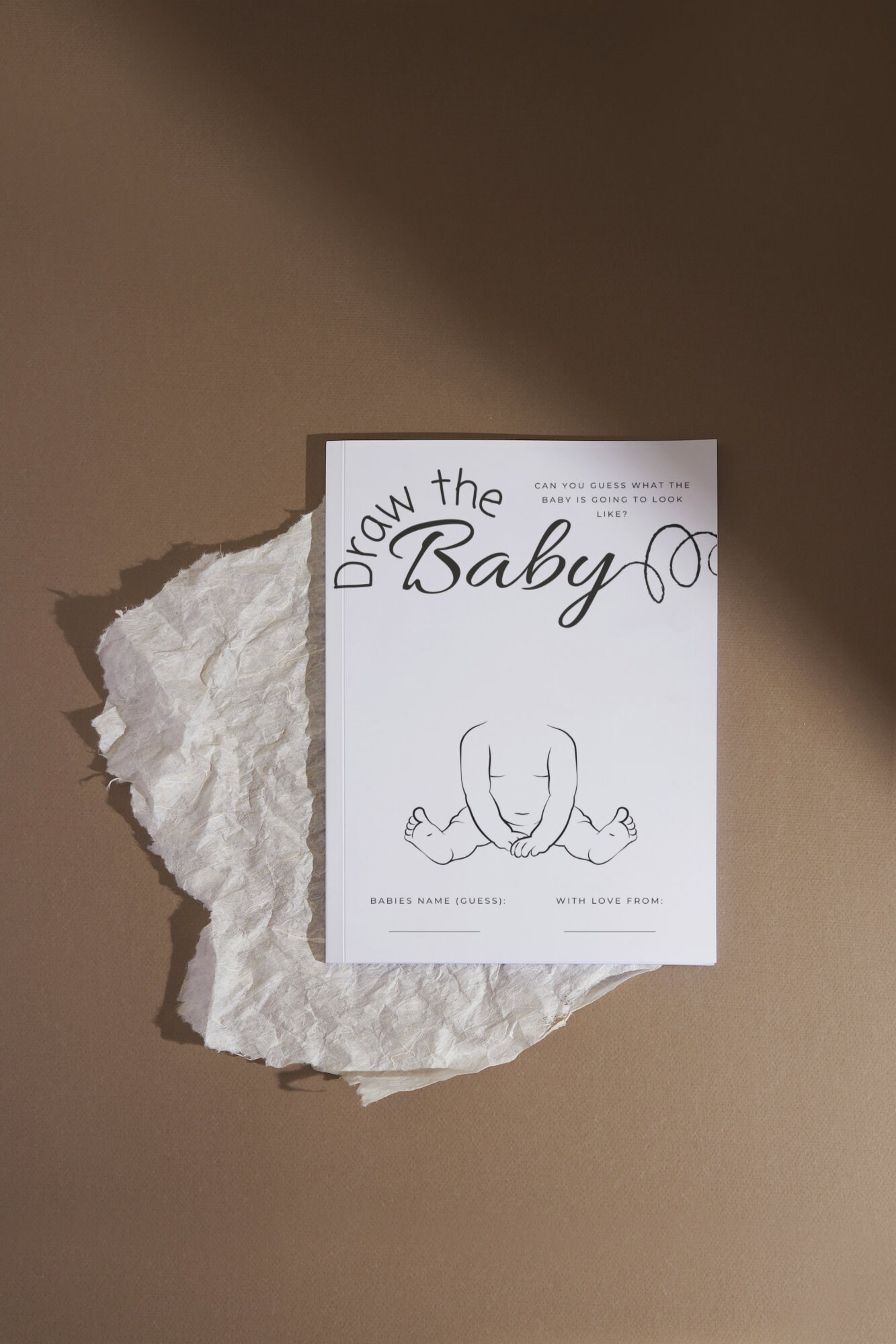 Minimalist Draw Baby Game, Gender Neutral Game, Draw Baby Game Card ...