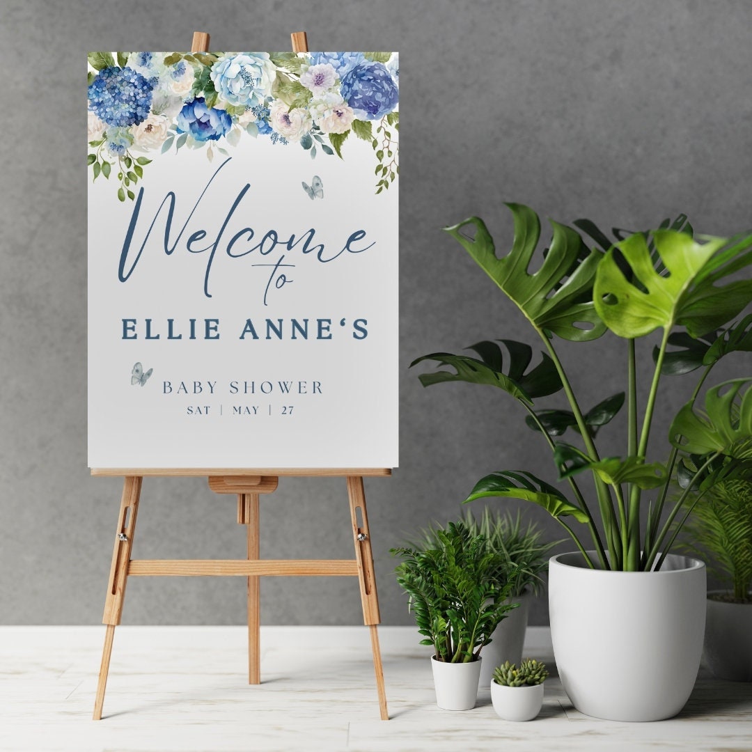Spring Baby Shower Welcome Sign, Summer Baby Shower Welcome Sign, Baby ...