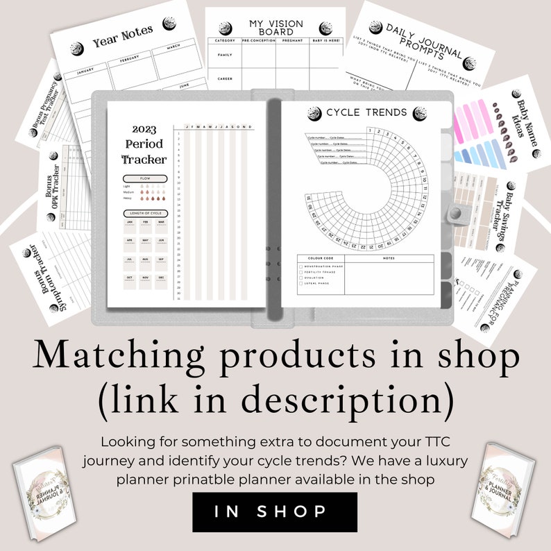 TTC Tracker Fertility Tracking Charts Period Tracker BBT Chart OPK ...