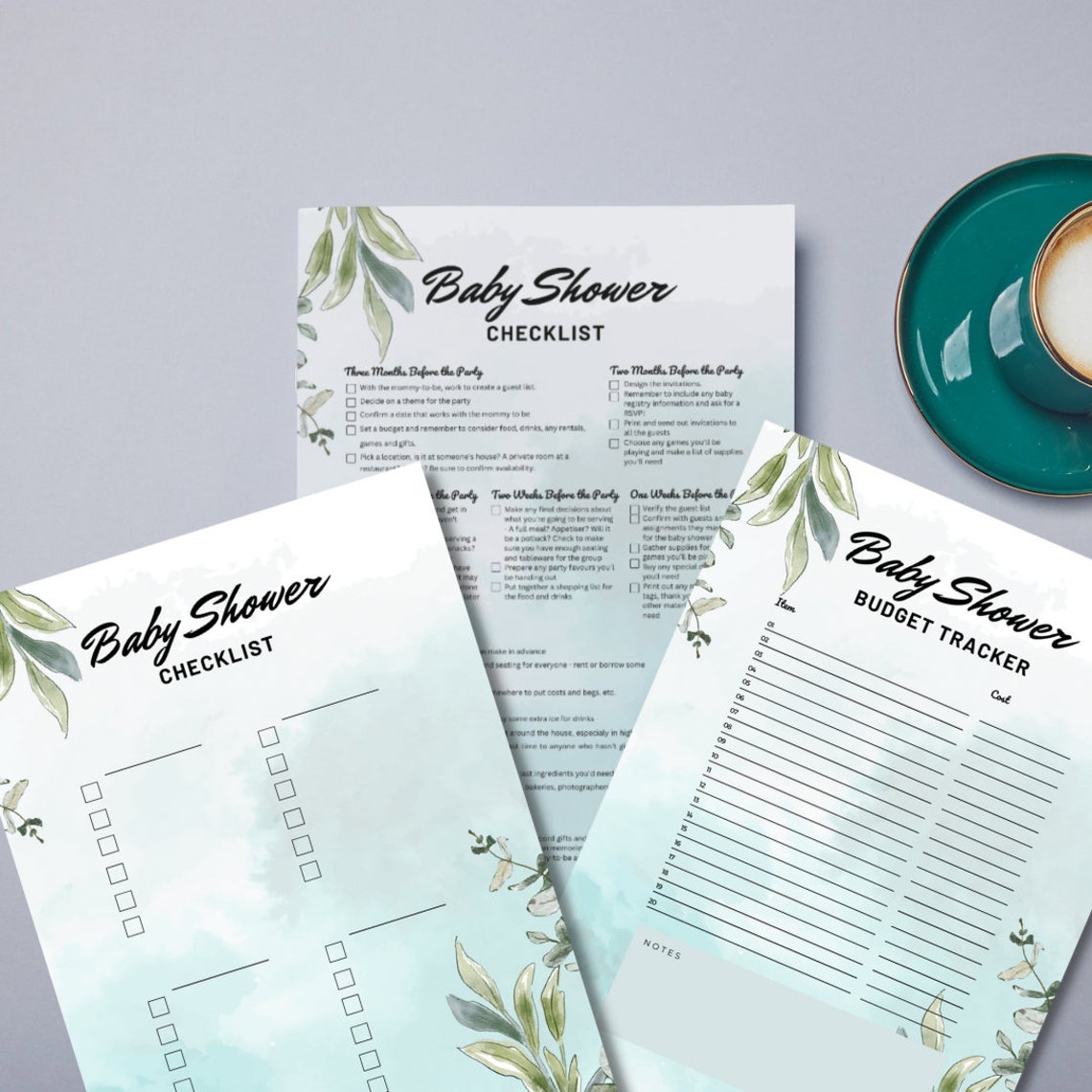 Ultimate Baby Shower Checklist Printable, Baby Shower Planner Printable ...