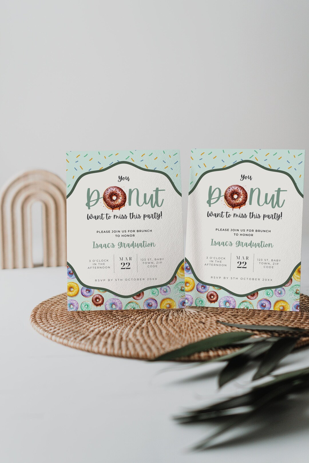 Brunch Graduation Party Invitation, You Donut Want to Miss This Party ...
