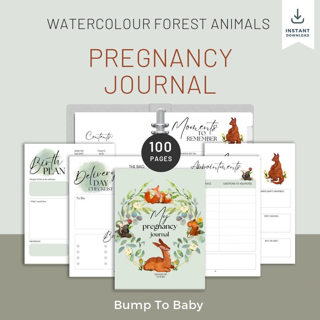 Luxury Printable Pregnancy Planner Pregnancy Journal, Baby Memory Book ...