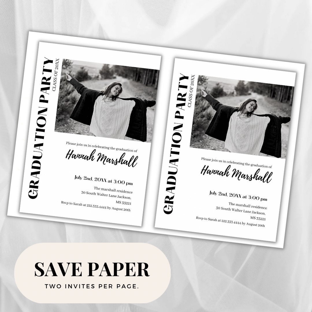 Picture Graduation Invitations Graduation Party Invitation - Etsy