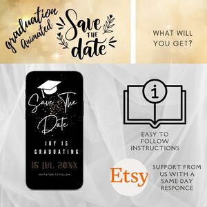 Graduation Save the Date Template for Texting, Save the Date Text ...