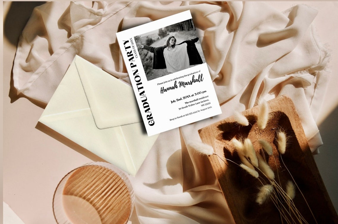 Picture Graduation Invitations, Graduation Party Invitation Template ...
