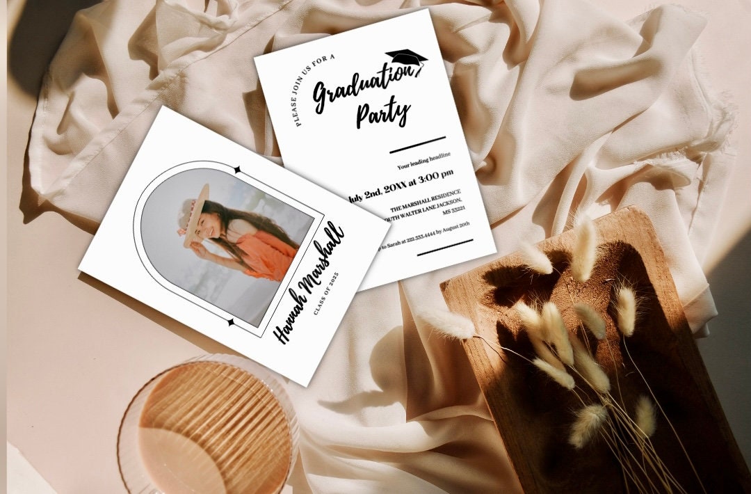 Minimalist Graduation Announcement Graduation Party - Etsy