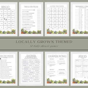 Locally Grown Baby Shower Games, Farmer Themed Baby Shower Games ...