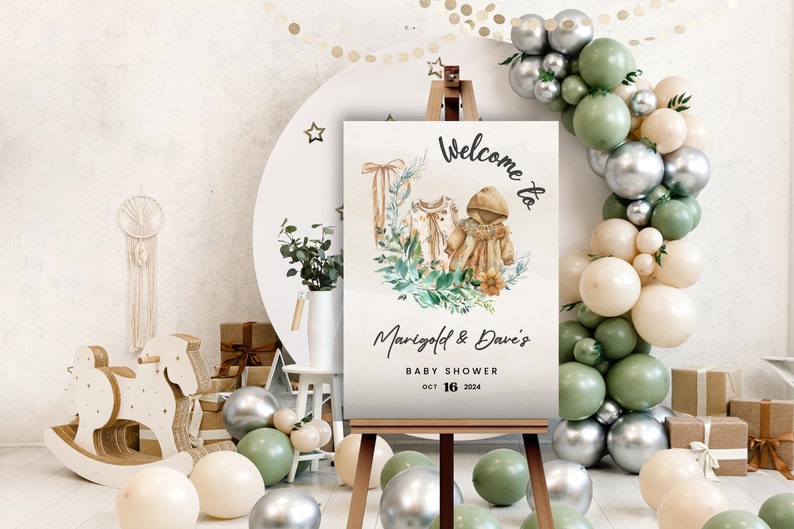 Welcome Sign for Twins Baby Shower, Boho Twins Baby Shower, Twin Boho ...