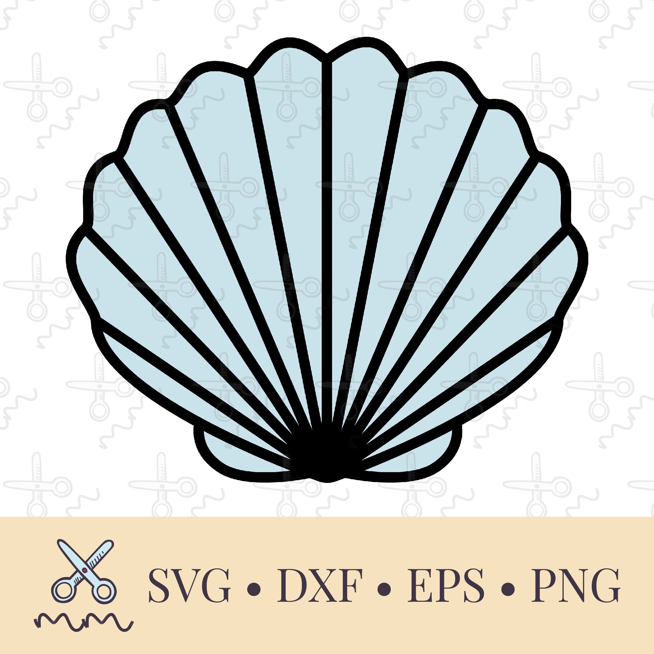 Clam Cut Files For Silhouette Clam SVG Clam Files for Cricut Sea Shell ...