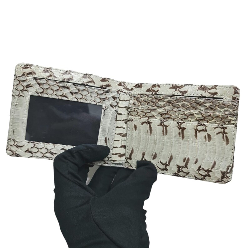 Genuine Grey Cobra Snake Skin Men's Wallet Bifold Exotic Handmade - Etsy