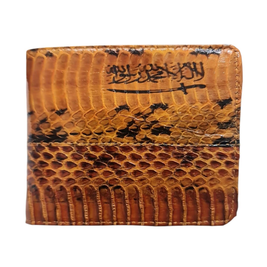Brown Cobra Snake Skin Bifold Wallet: Handmade Exotic Men's Bifold - Etsy
