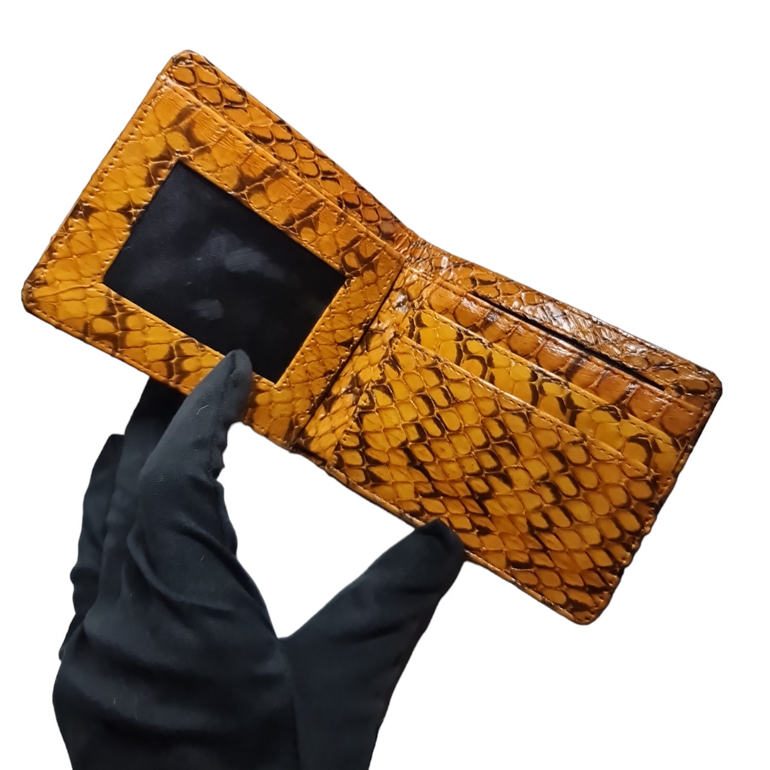 Genuine Cobra Snake Skin Men's Wallet Bifold Light Brown - Etsy