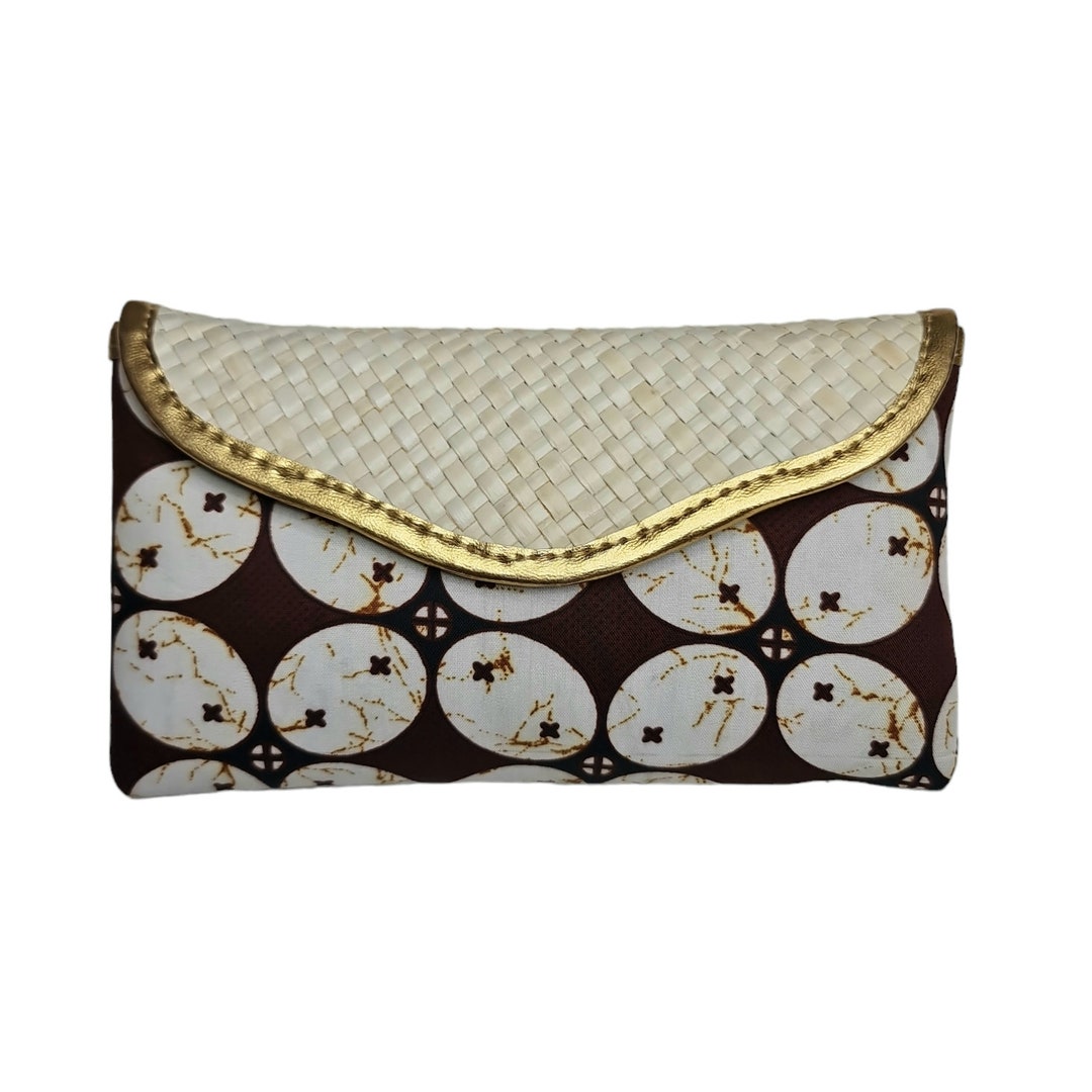 Handmade Webbing Pandan Leaf Batik Envelope Clutch Wallet - Etsy