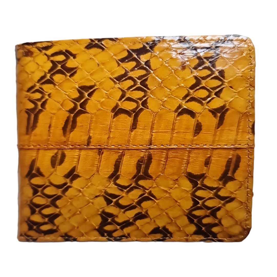 Genuine Cobra Snake Skin Men's Wallet Bifold Light Brown - Etsy