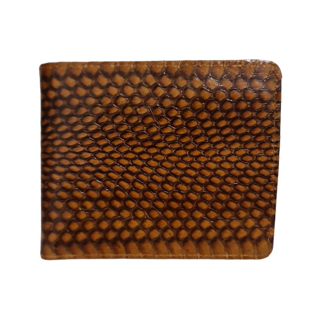 Genuine Cobra Snake Skin Men's Wallet Bifold Brown - Etsy
