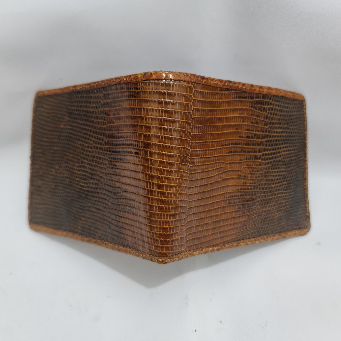 Genuine Monitor Lizard Combi Snake Skin Men's Wallet Bifold Black Brown ...