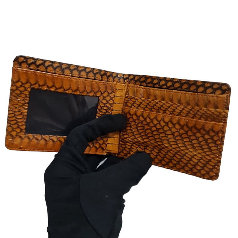 Genuine Cobra Snake Skin Men's Wallet Bifold Brown - Etsy