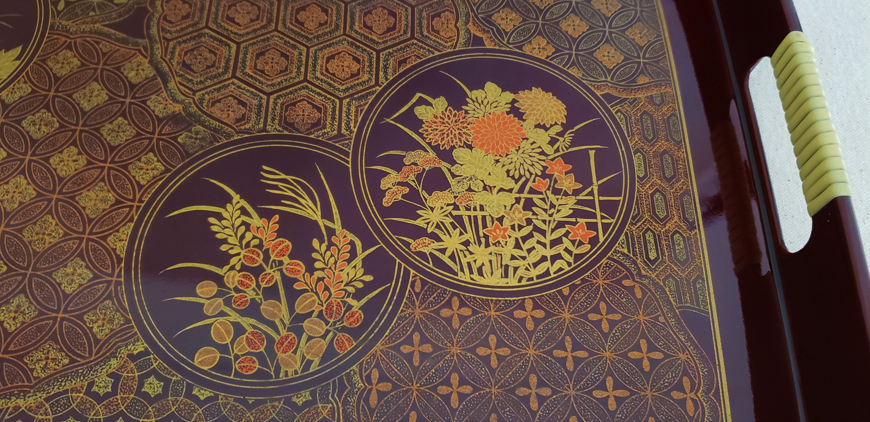 Japanese Enamel-look Serving Tray by Toyo Deep Red and Black - Etsy