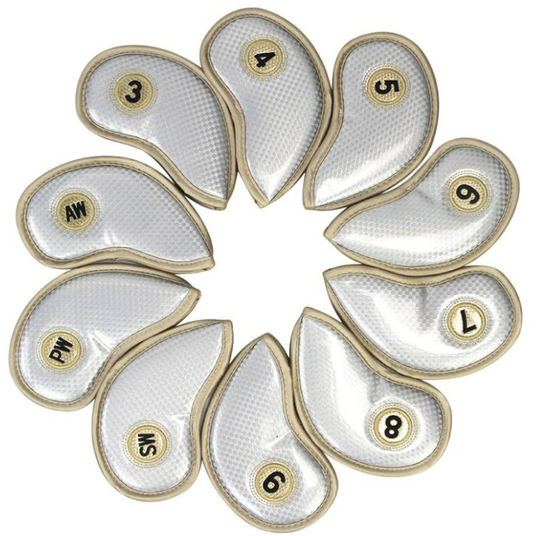 Golf Club Headcovers Irons Set 10 Pcs Club Iron Head Covers Silver - Etsy