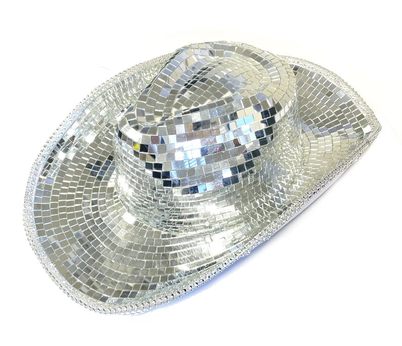 Cowboy Hat Mirror Disco Ball Festival Party Glamour Style - Etsy