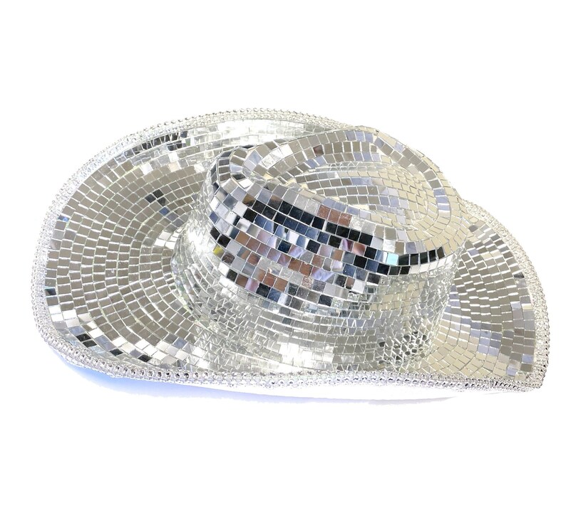 Cowboy Hat Mirror Disco Ball Festival Party Glamour Style - Etsy