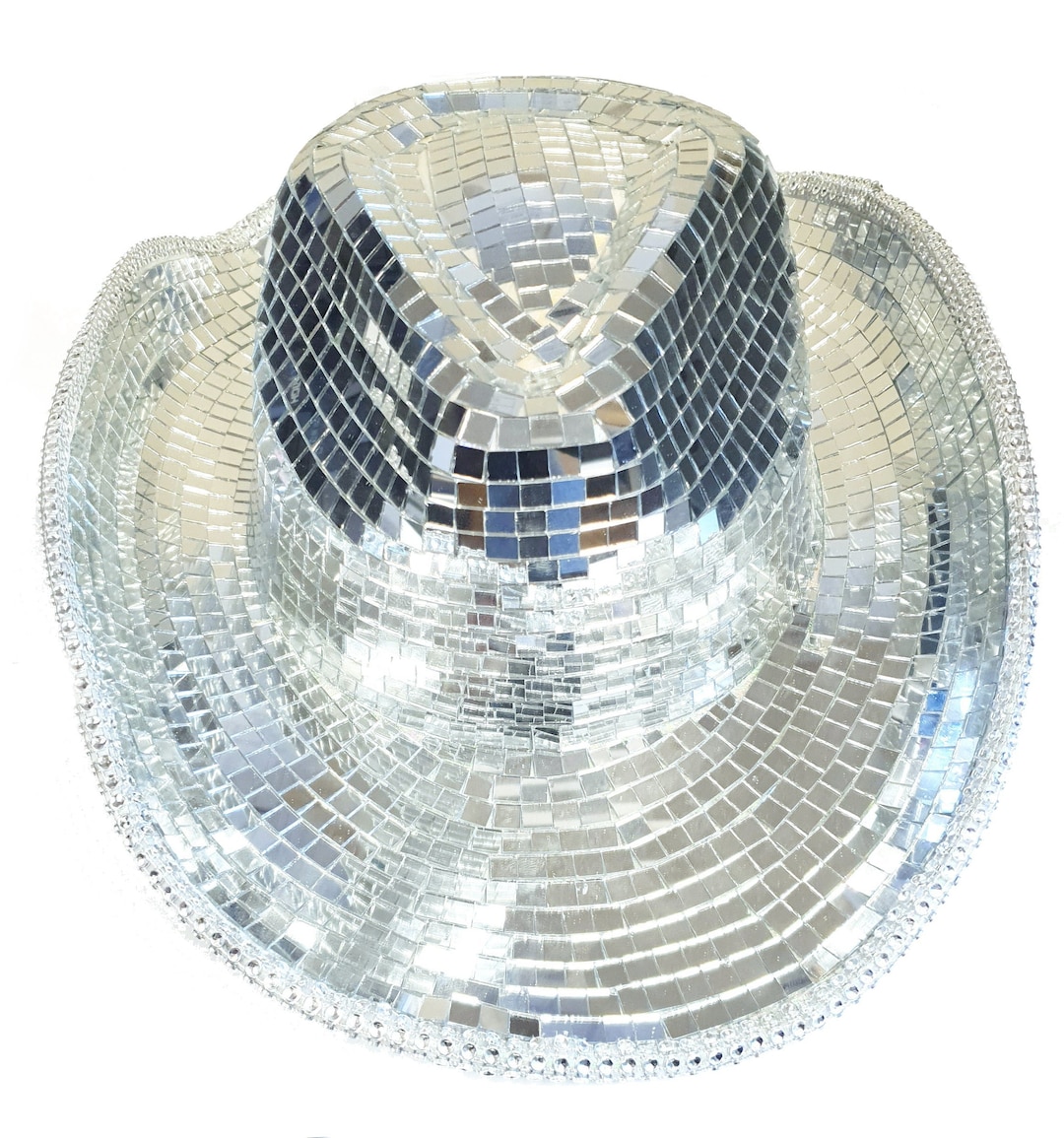 Cowboy Hat Mirror Disco Ball Festival Party Glamour Style - Etsy