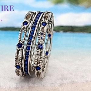 Sapphire Rings, Toe Rings, Sapphire Ring Set, Blue Sapphire, Midi Ring ...