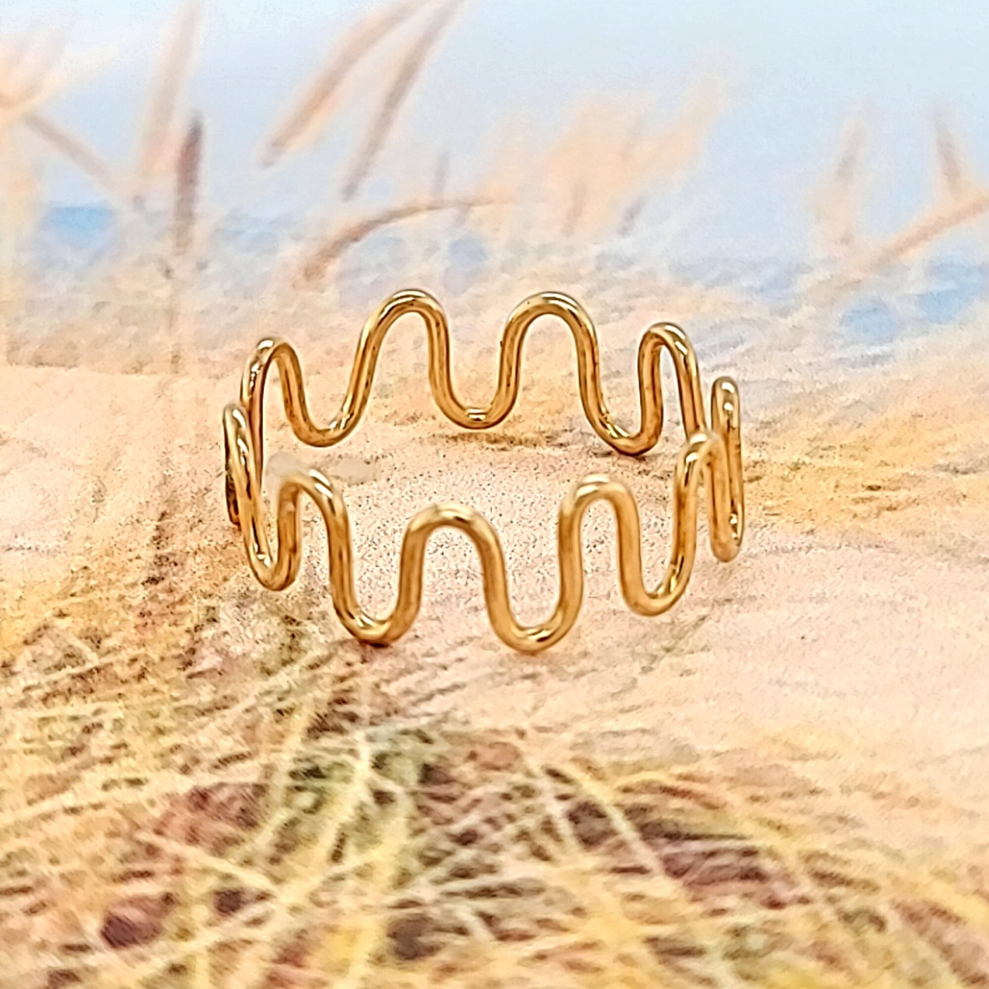 Ripple Ring Thumb Rings Sterling Silver Wavy Ring 4k - Etsy.de