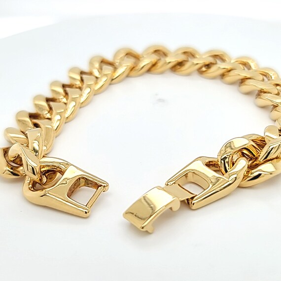 Bracelet for men Men s jewelry Men s gold bracelet Gift for men Curb link bracelet 24k gold fill bracelet Birthday gift Etsy