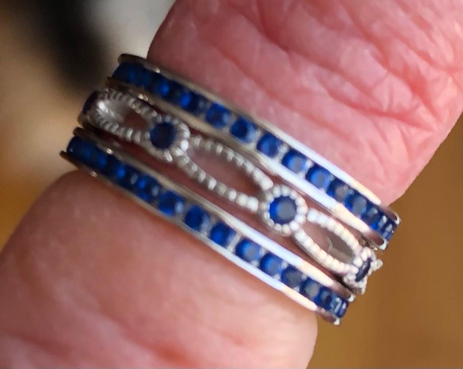 Sapphire Rings Toe Rings Sapphire Ring Set Blue Sapphire - Etsy