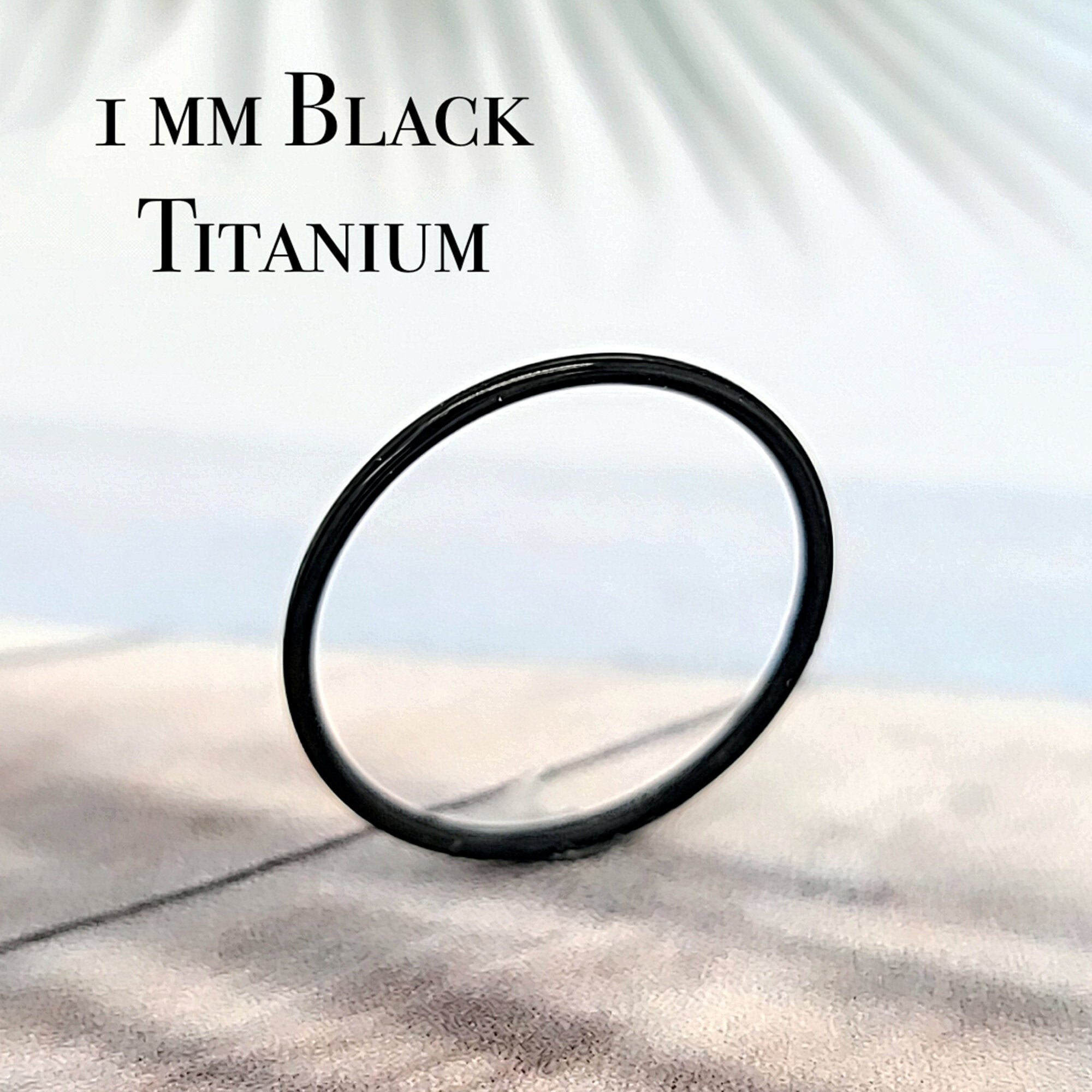 Black Titanium ring Skinny ring Toe Ring Titanium band Toe | Etsy