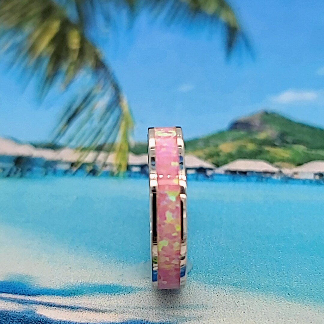 Sterling Silver Pink Opal Toe Ring: Beach Rose Statement Jewelry - Etsy