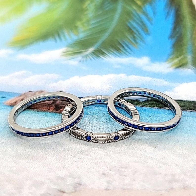 Sapphire Rings Toe Rings Sapphire Ring Set Blue Sapphire - Etsy