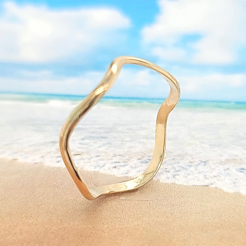 Wave Big Toe Ring Gold Big Toe Ring the Wave Wave Ring - Etsy
