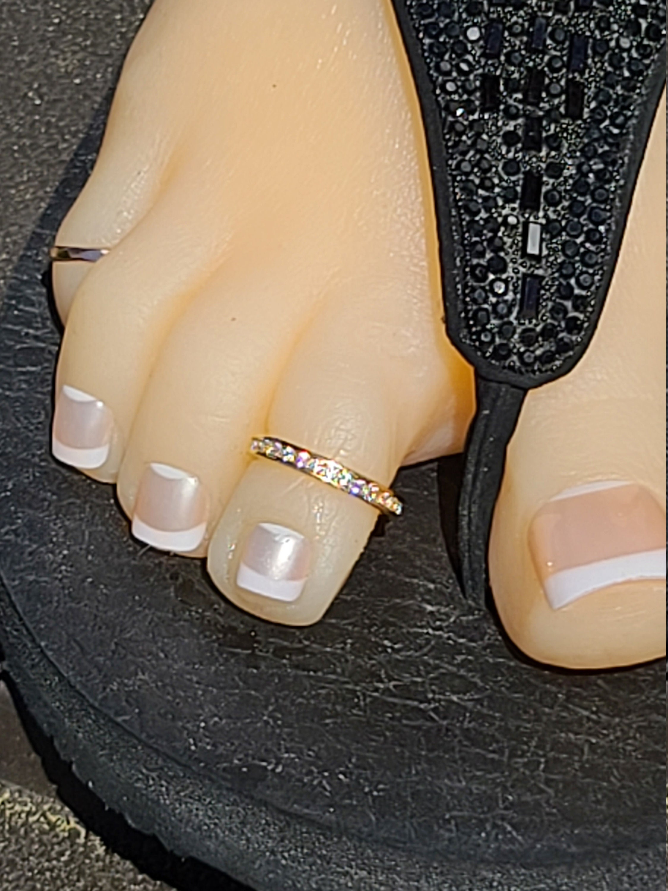 Gold Vermeil Ring Toe ring CZ ring 14k Gold Vermeil - Etsy Polska