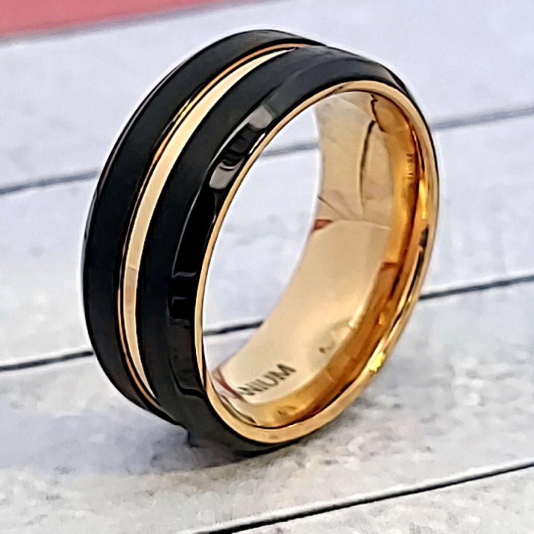 Men's Rings, Titanium Ring, Wedding Band, Anniversary Gift, Gifts for ...