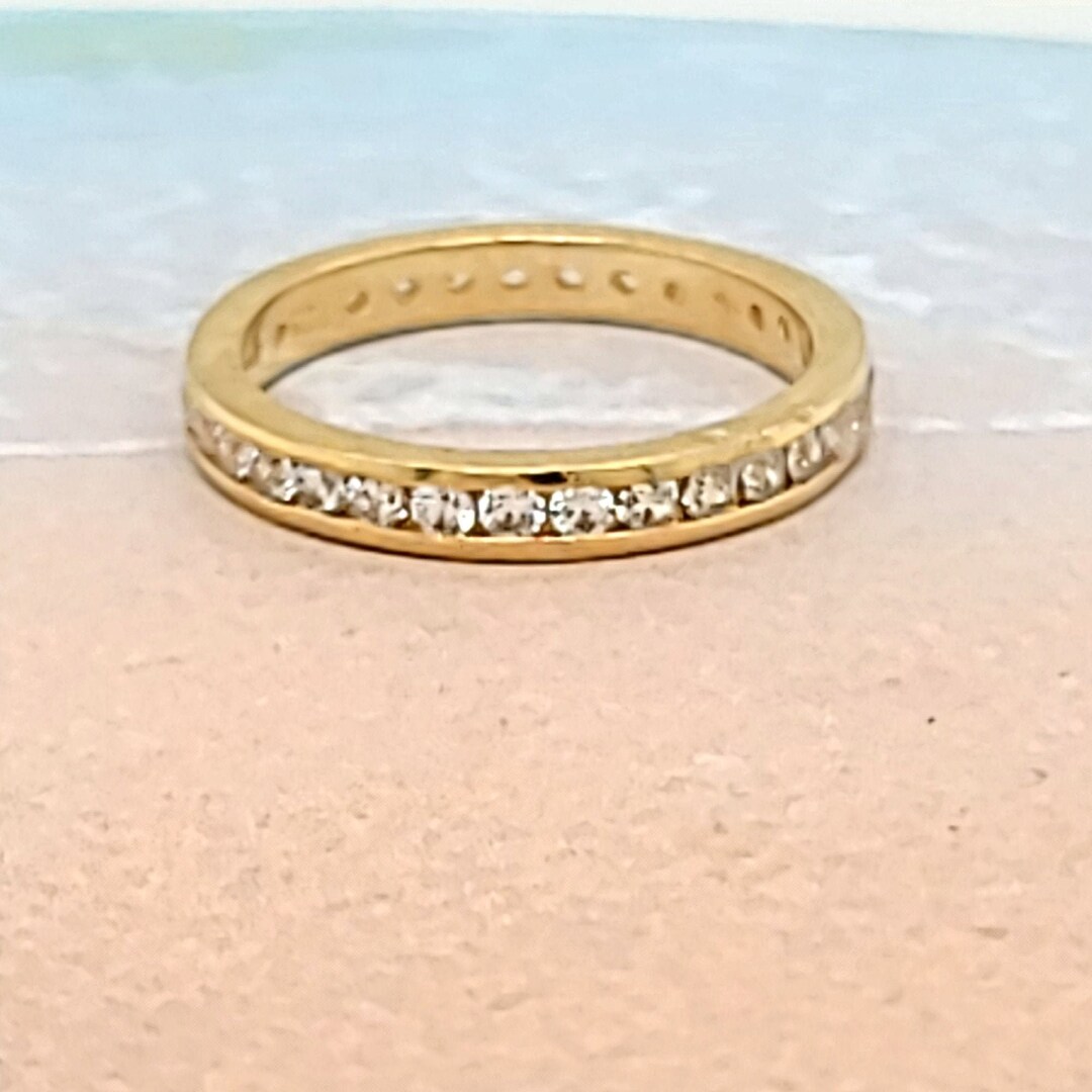 Gold Vermeil Ring Toe ring CZ ring 14k Gold Vermeil Pinky ring Midi ...