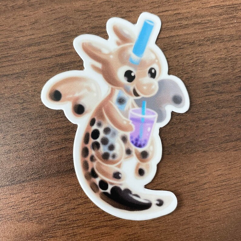 Boba Tea Dragon | Bubble Tea Chibi Dragon | Waterproof Vinyl Decal - Etsy