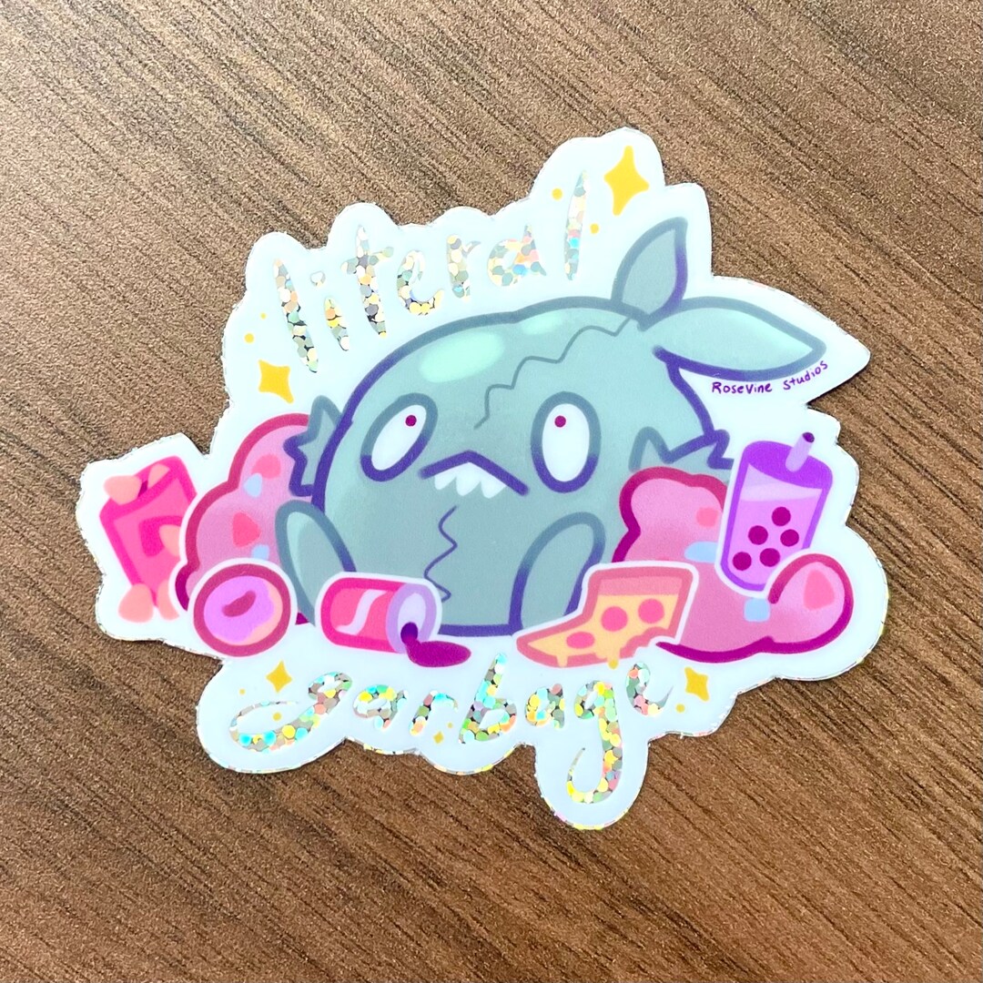 3"x2" Literal Garbage Trubbish Pokemon Sticker | Vinyl Waterproof Decal ...