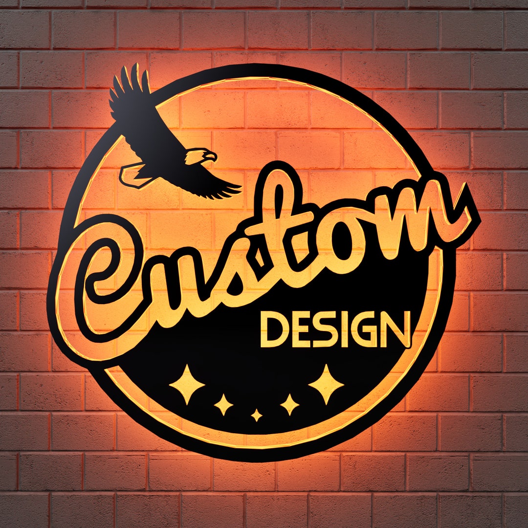 Custom RGB Business Logo Sign Neon Wall Sign for Offices and Artists - Etsy