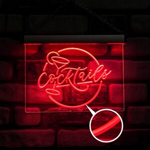 LED Neon Cocktails Bar Sign for Pub Decor and Home Decoration - Etsy