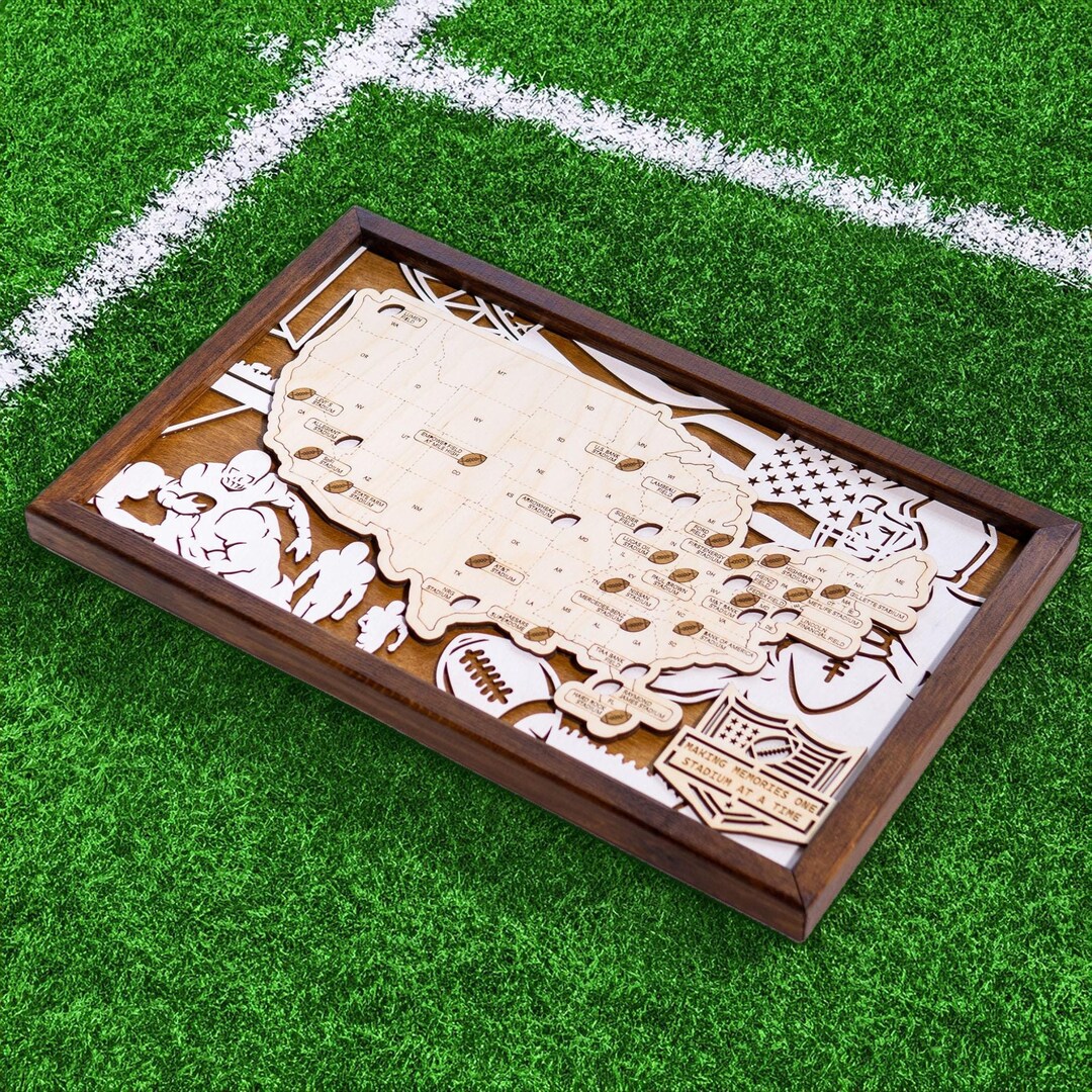 National Stadium Map, Custom Football Stadium Map, NFL Travel Map - Etsy