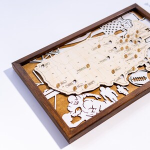 National Stadium Map, Custom Football Stadium Map, NFL Travel Map - Etsy