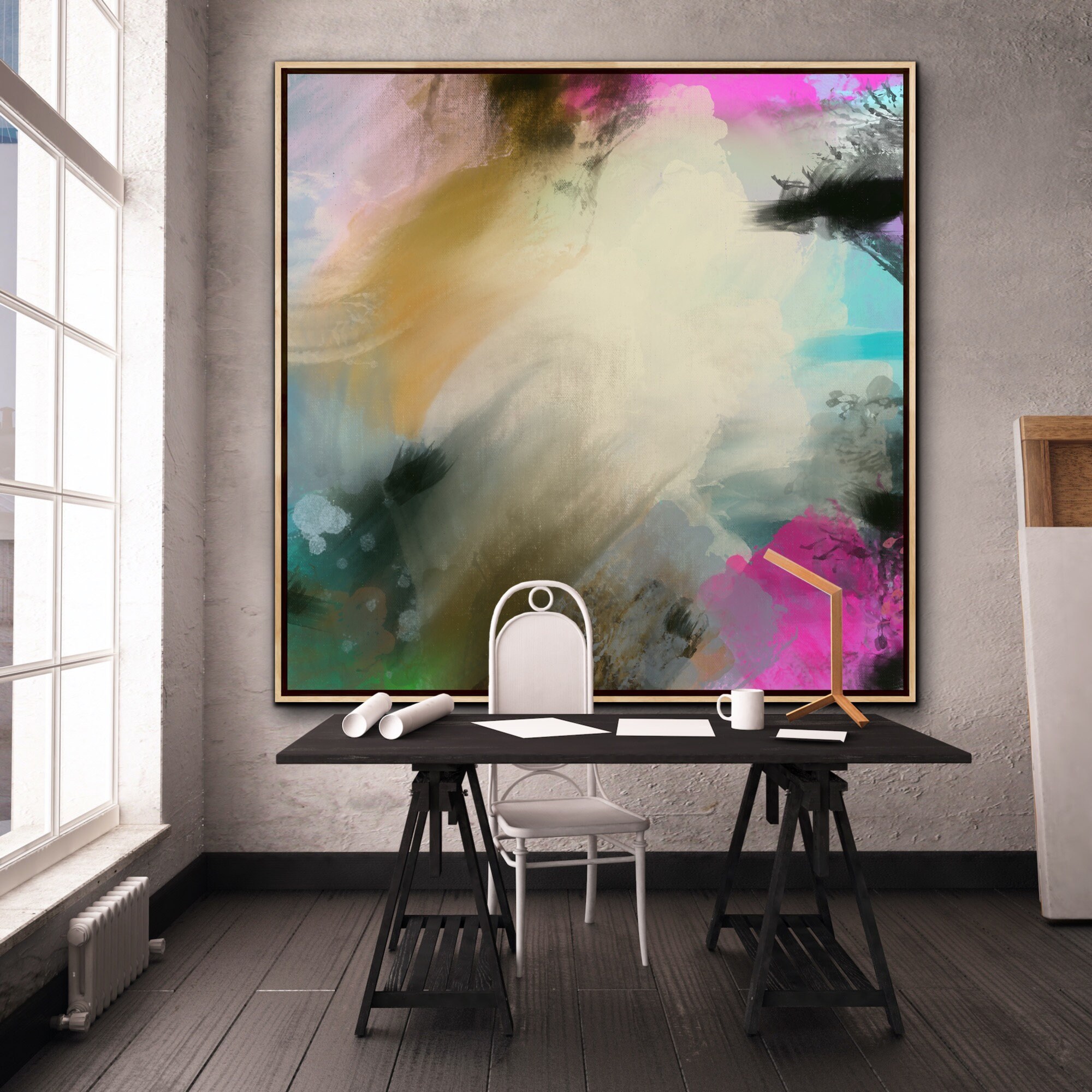 Abstract Extra Large Colorful Art Print, SPLASH - Etsy