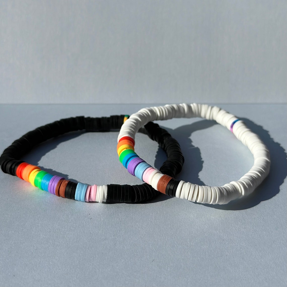 LGBTQ Pride Colors Heishi Polymer Clay Disc Bead Stretchy Pan - Etsy