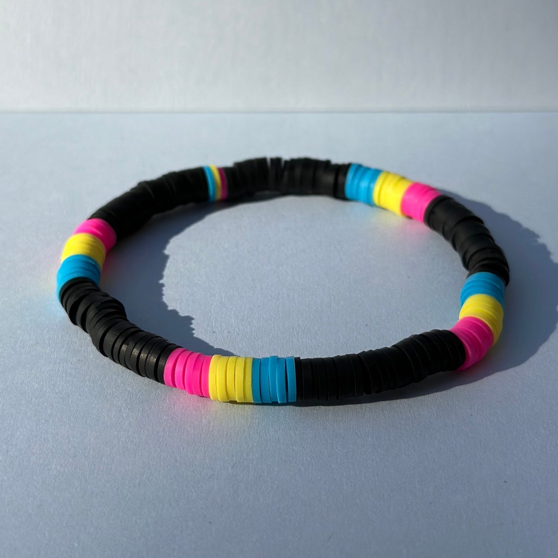LGBTQ Pride Colors Heishi Polymer Clay Disc Bead Stretchy Pan - Etsy
