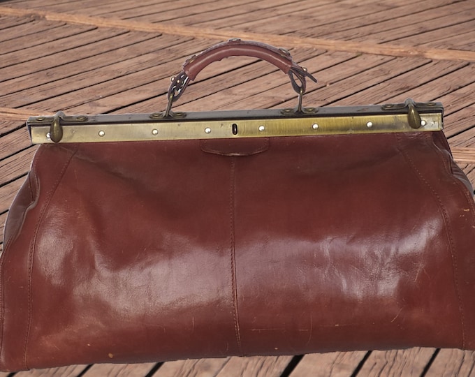 Vintage Leather Doctor's Briefcase Large 1930's Medical Case - Etsy